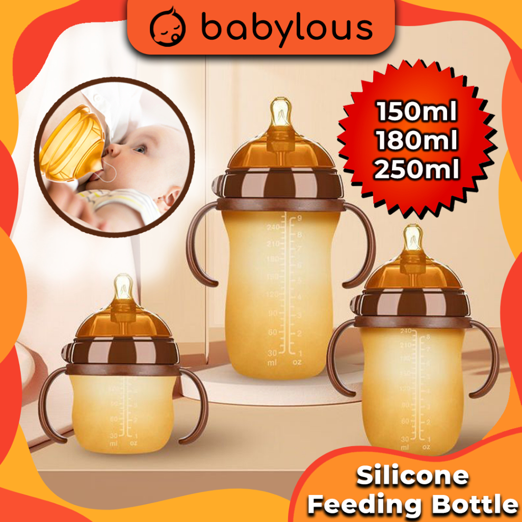 Silicone Baby Feeding Bottle Nursing Milk Bottle Botol Susu Bayi ...