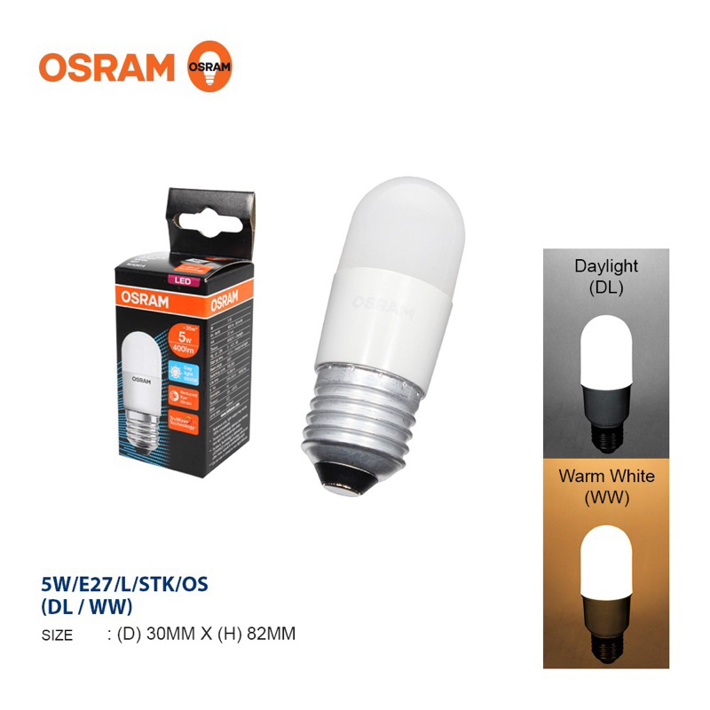 OSRAM E27 E14 LED VALUE STICK BULB 5W MiNI BULB 10W/12W/15W | Shopee Malaysia