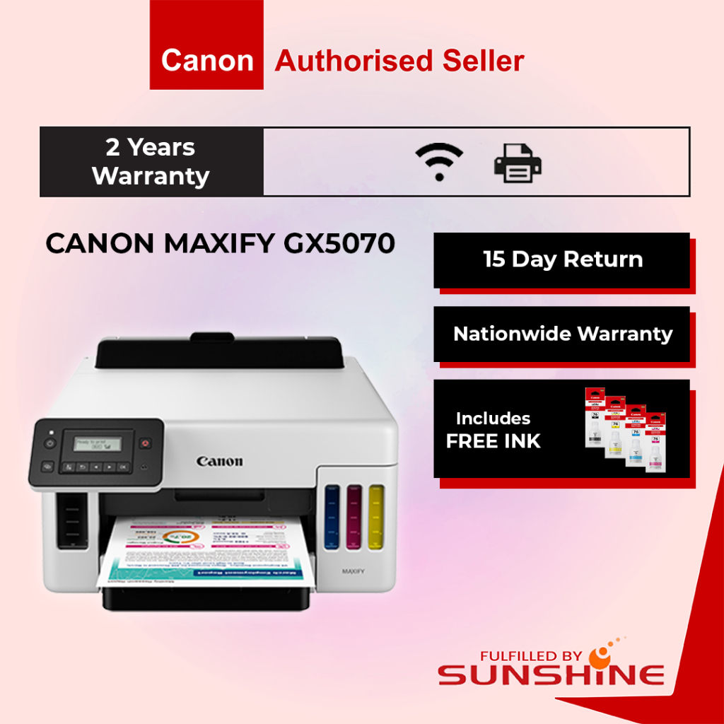 Canon MAXIFY GX5070//GX6070//GX7070 Wireless Ink Tank Business Printer ...