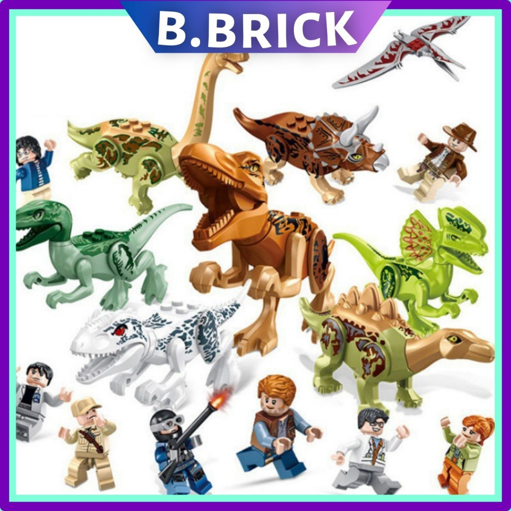 💥Local Stock💥 Jurassic Dinosaur World Building Blocks Dragon T Rex ...