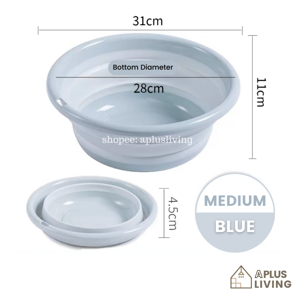 Foldable Wash Basin Collapsible Folding Basin Pail Travel Washing ...