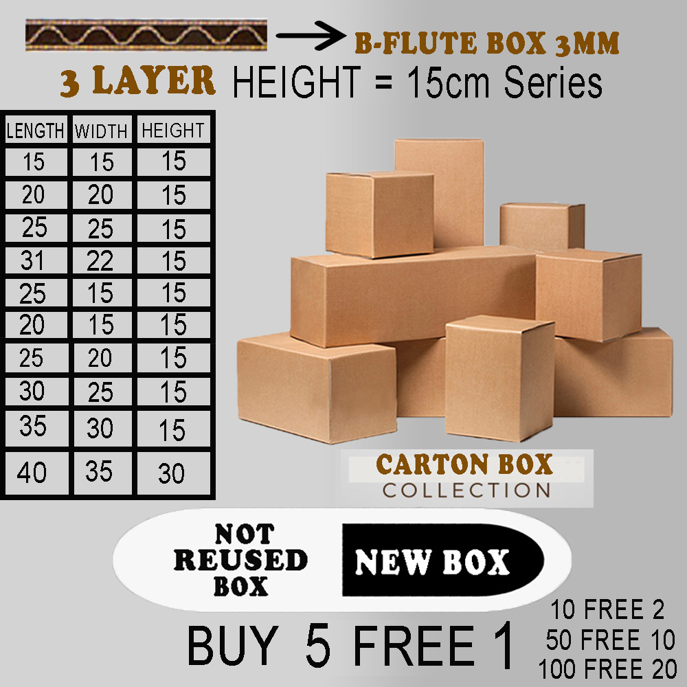 Carton Box Kotak Packaging Box Packing Box Kotak Height 15cm | Shopee ...