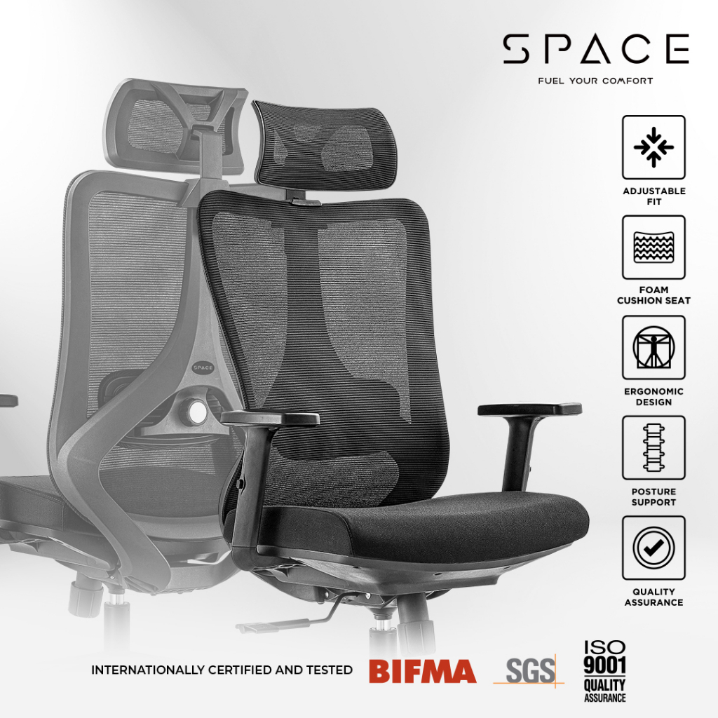 SPACE Essential Ergonomic Chair - 4 Years Official Warranty (Office ...