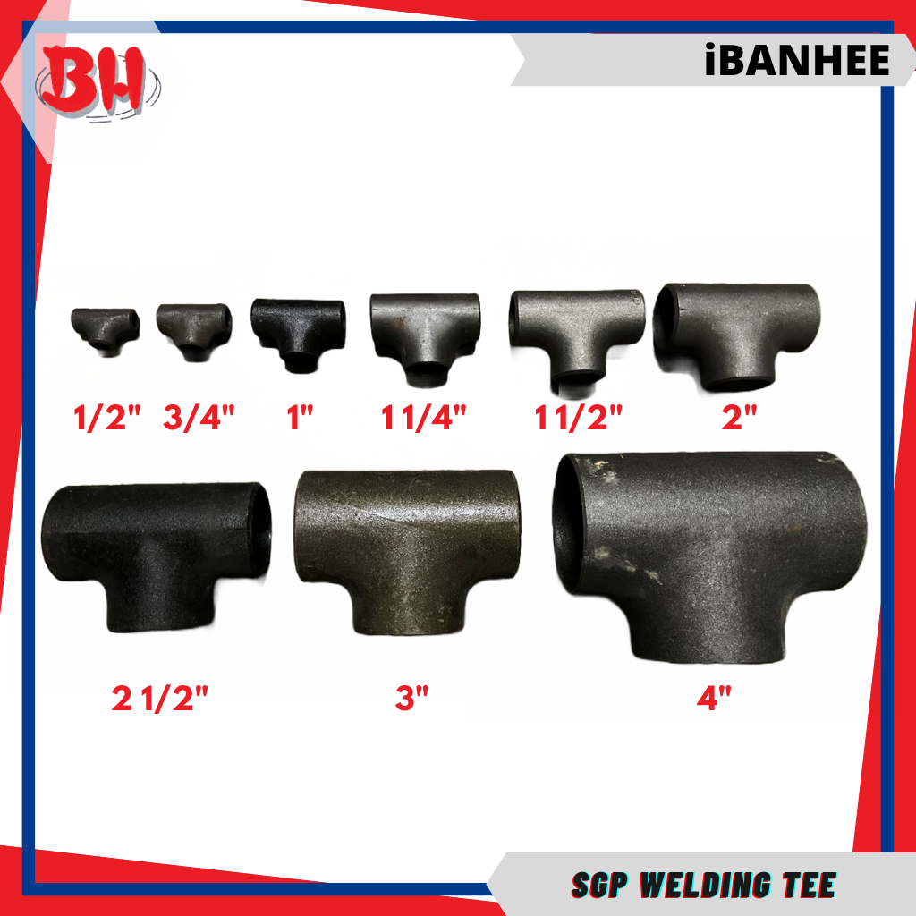 [iBANHEE] MILD STEEL SGP WELDING TEE FITTING 1 1/4" / 1 1/2" / 2 ...