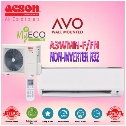 ACSON CS CU A3WMN-F/FN 1.0HP | 1.5HP | 2.0HP | 2.5HP AVO WALL NON ...