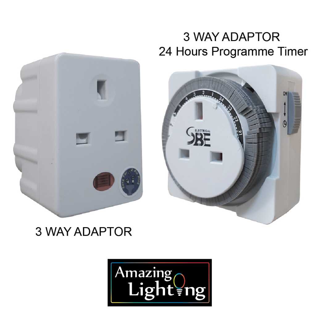 3 Way Adaptor / Multi Way Adaptor / 3way 3pin Plug / 13A Plug Socket ...