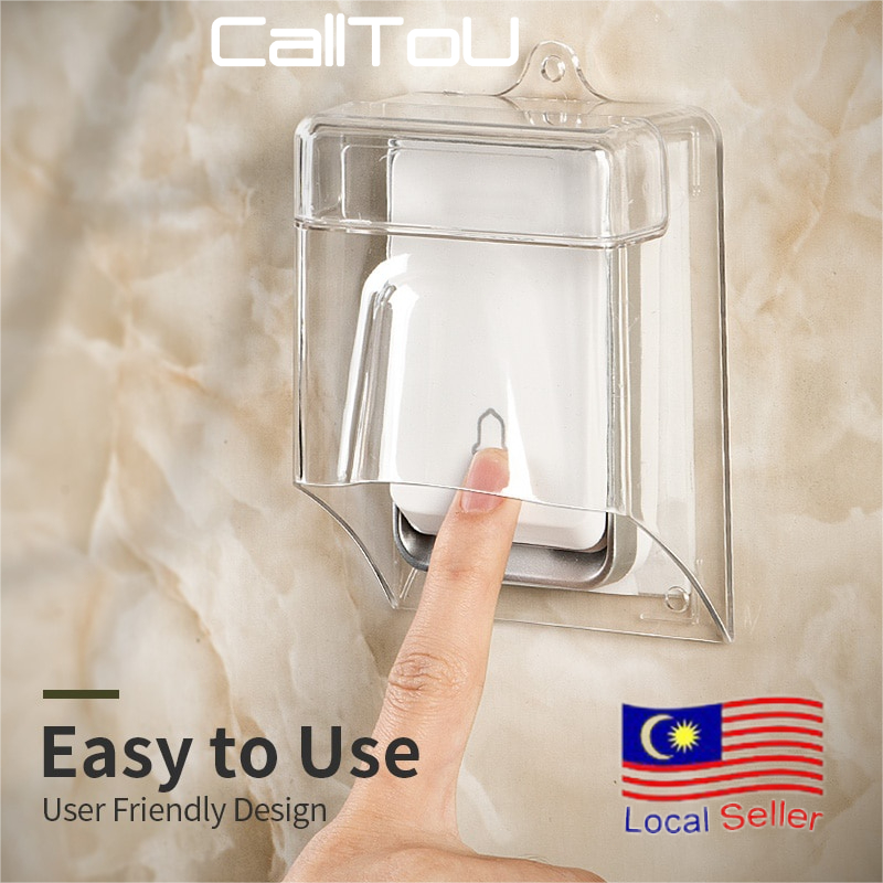 Transparent Doorbell Waterproof Cover for Door Bell Wireless Button ...