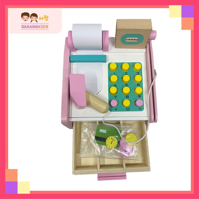 (Minor Defect) - BIG - Wooden Pretend Play Cashier Cash & Coins ...