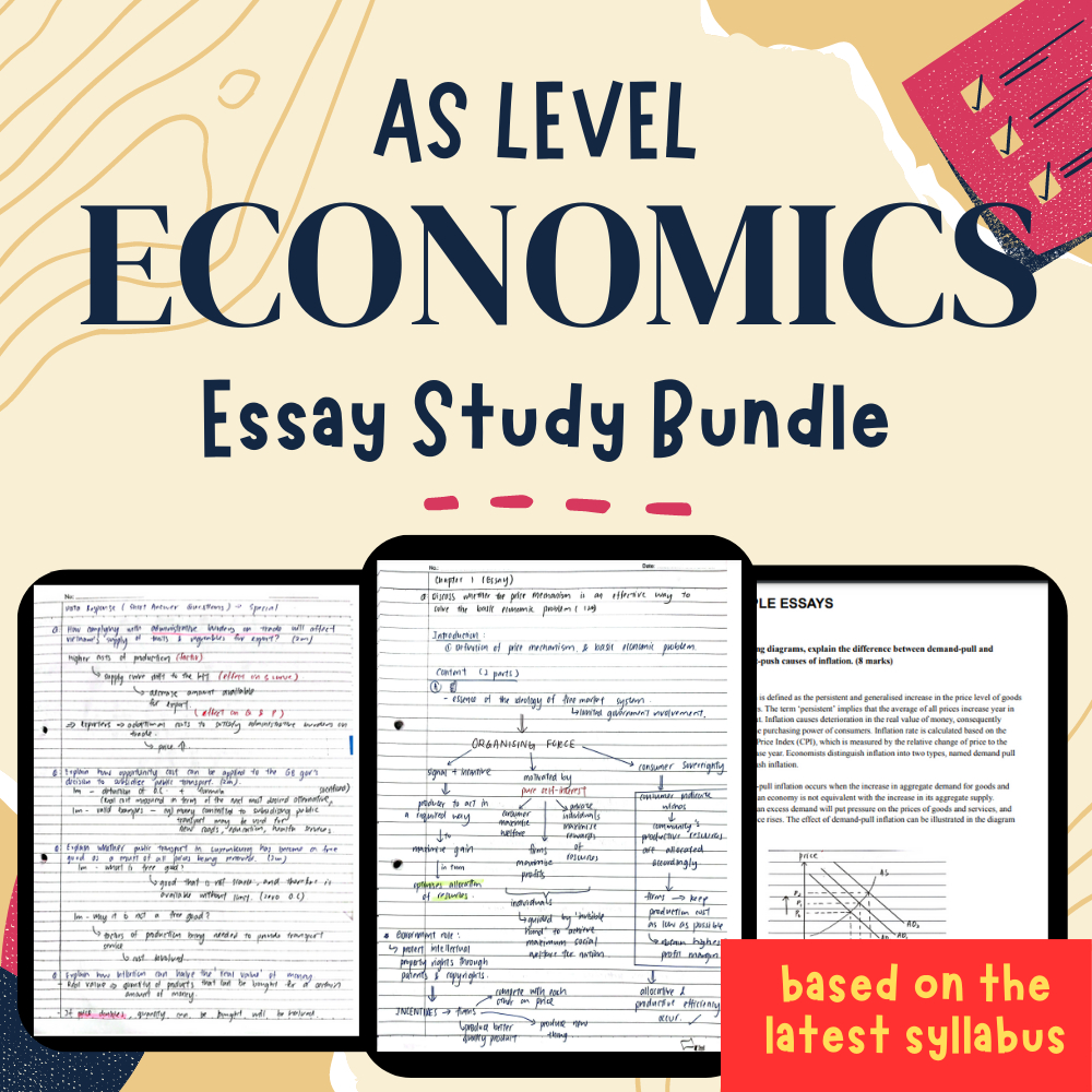 9708 Economics Cambridge As Level Essay Study Bundle | Digital PDF ...