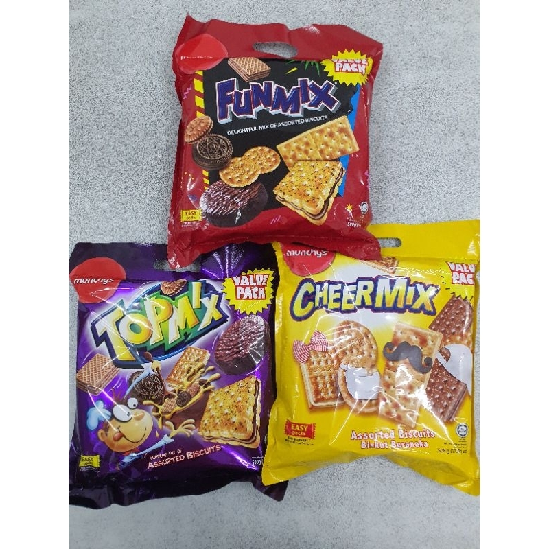 (500g/508g) Munchy's Assorted Biscuit Funmix/Cheermix/Topmix Roti Halal ...