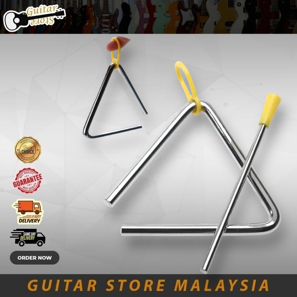 KERINCING / TRIANGLE 6" – ALAT MUZIK PERKUSI DENGAN PEMUKUL | Shopee ...