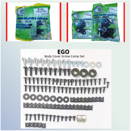 YAMAHA EGO BODY COVER SCREW COMPLETE SET EGO 1ST MODEL | Shopee Malaysia