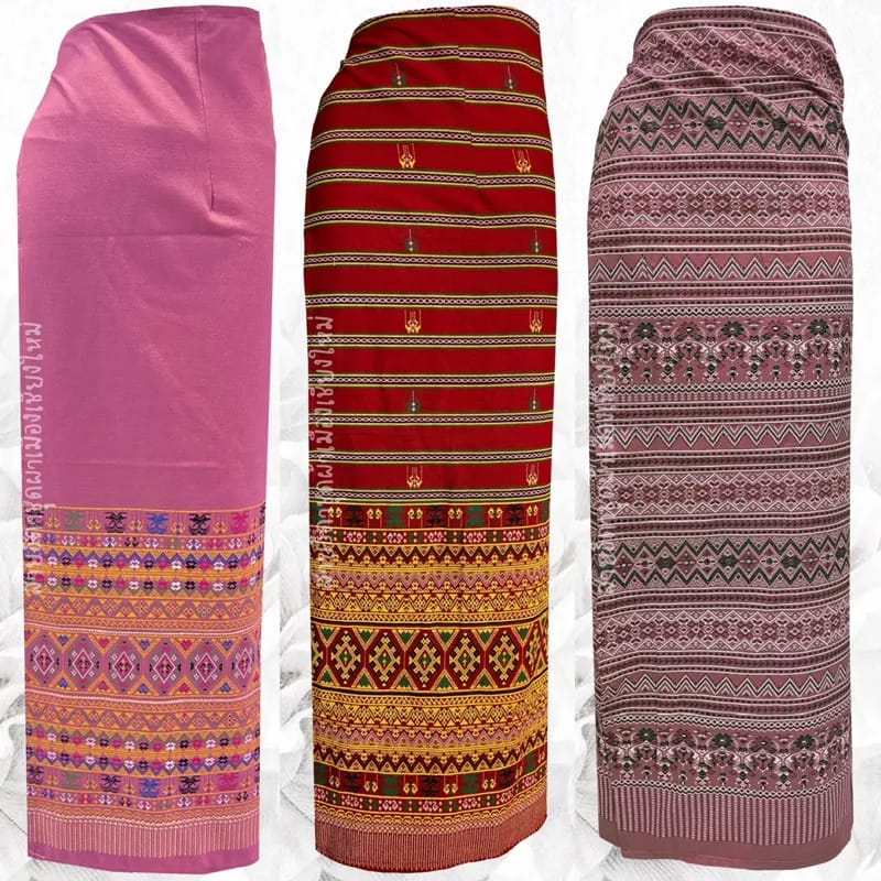 [KL Ready Stock] Thai Traditional Printed Fabric Songket Skirt Thick ...