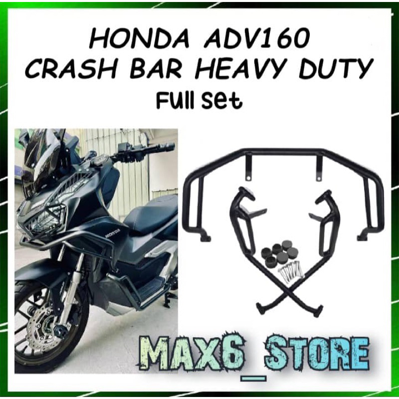 HONDA ADV160 CRASH BAR FULL SET ADV 160 ENGINE GUARD SLIDER adv160 HEAVY DUTY NEWEST DESIGN ...