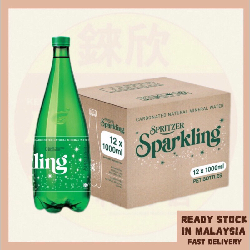 Spritzer Sparkling Natural Mineral Water 400ml & 1L (1 Bottle) | Shopee Malaysia