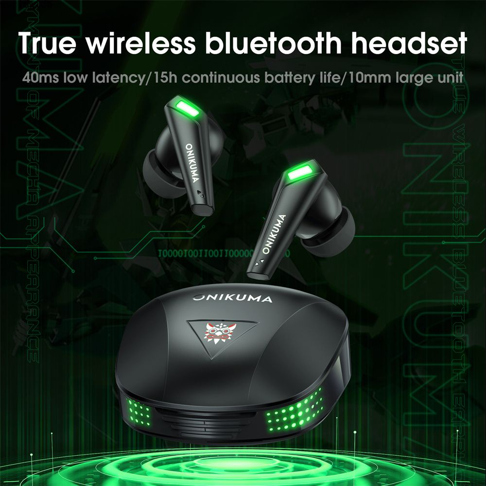 ONIKUMA T308 TWS Wireless Bluetooth V5.3 Gaming Earbuds Stereo / Call Noise Canceling / Hi-Fi ...
