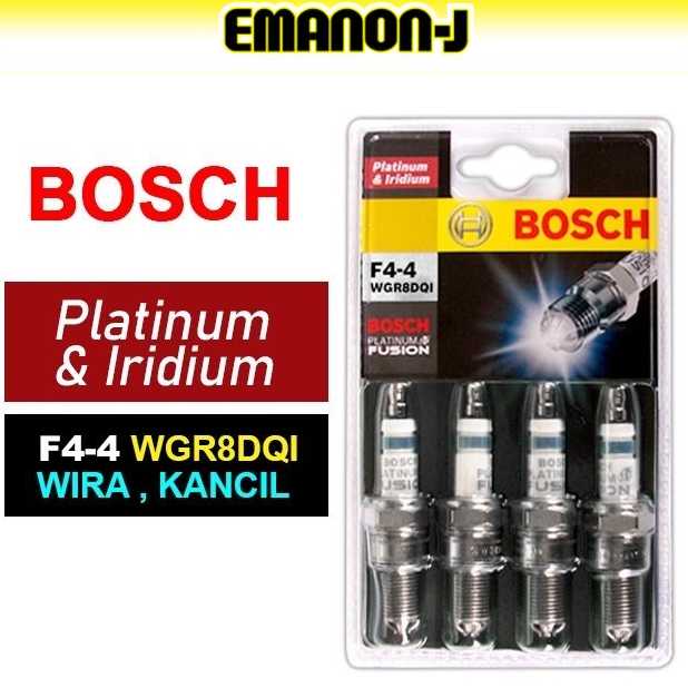Bosch F4-4 WGR8DQI Platinum Iridium Fusion Spark Plug Proton Iswara ...