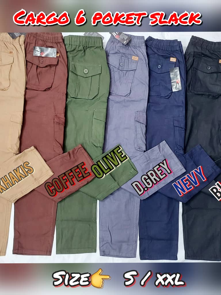 🔥🔥Unisex🔥🔥Cargo Slack pants 6 pocket👌👌/🔥🔥Unisex🔥🔥Seluar Cargo Slack 6 ...