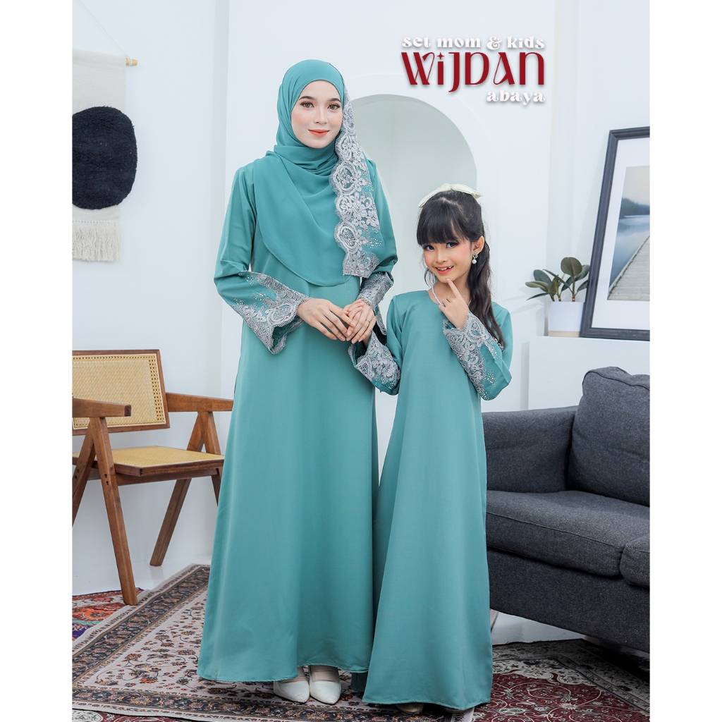 JUBAH ABAYA WIJDAN KIDS by MOFF jubah sulam lace kanak-kanak / abaya ...
