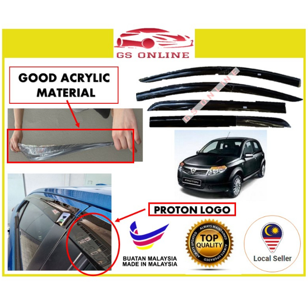 PROTON SAVVY OEM INJECTION DOOR VISOR WINDOW AIR PRESS VISOR SMALL FLAT ...