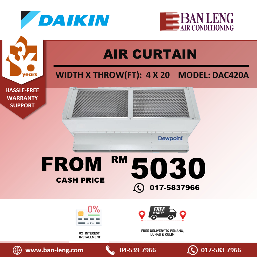 Dewpoint Turbo Model Air curtain series DAC420A | Shopee Malaysia