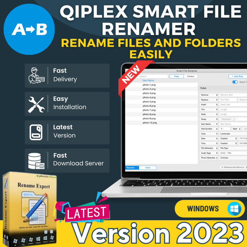 Qiplex Smart File Renamer 1.5.0 - Rename files and folders easily ...