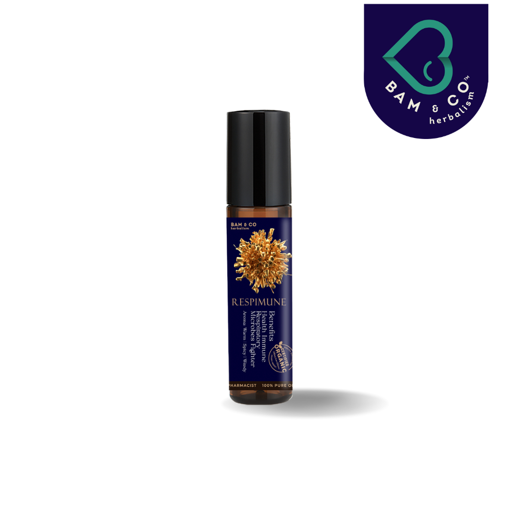 BAM & CO. NATURAL RESPIMUNE THERAPEUTIC ESSENTIAL OIL ROLL ON – RESPIRATORY & IMMUNITY (10ML ...