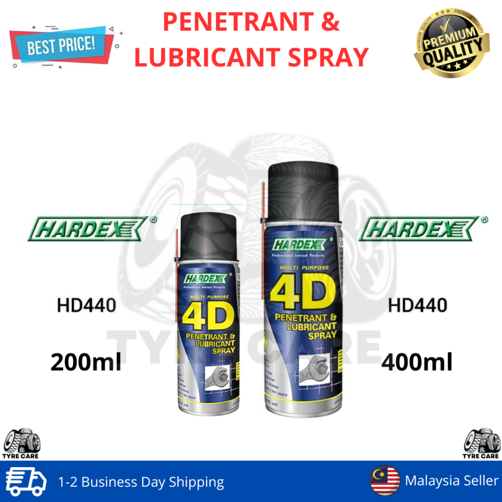 HARDEX 4D Penetrant & Lubricant Spray (400ml) | Shopee Malaysia