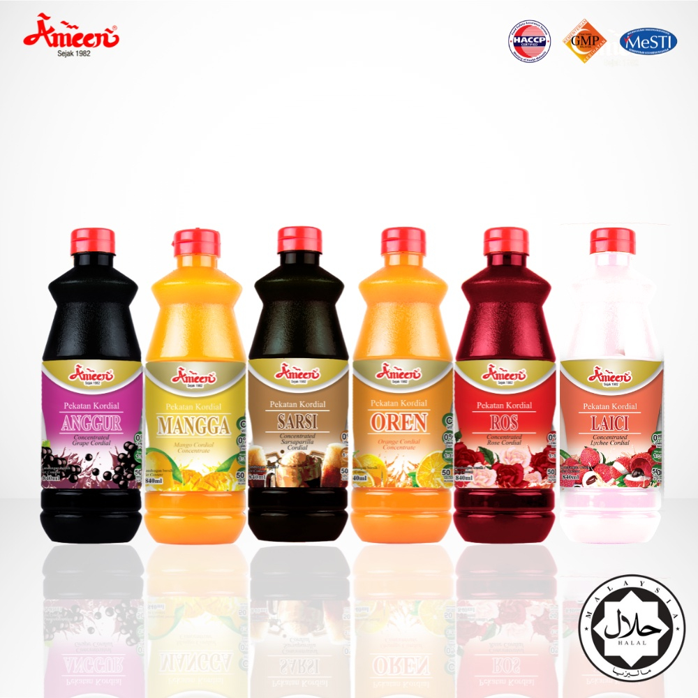 AMEEN Kordial Berperisa (840ml) | Shopee Malaysia