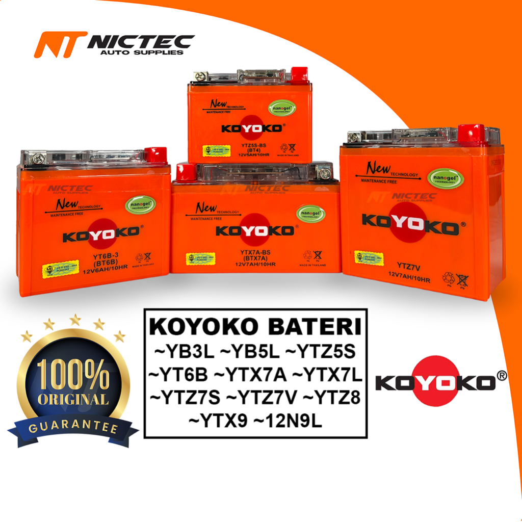KOYOKO 100% ORIGINAL YTZ5S YB5L YB3L YT6B YTX7L YTZ7S YTZ7V YTX7A YTZ8 ...