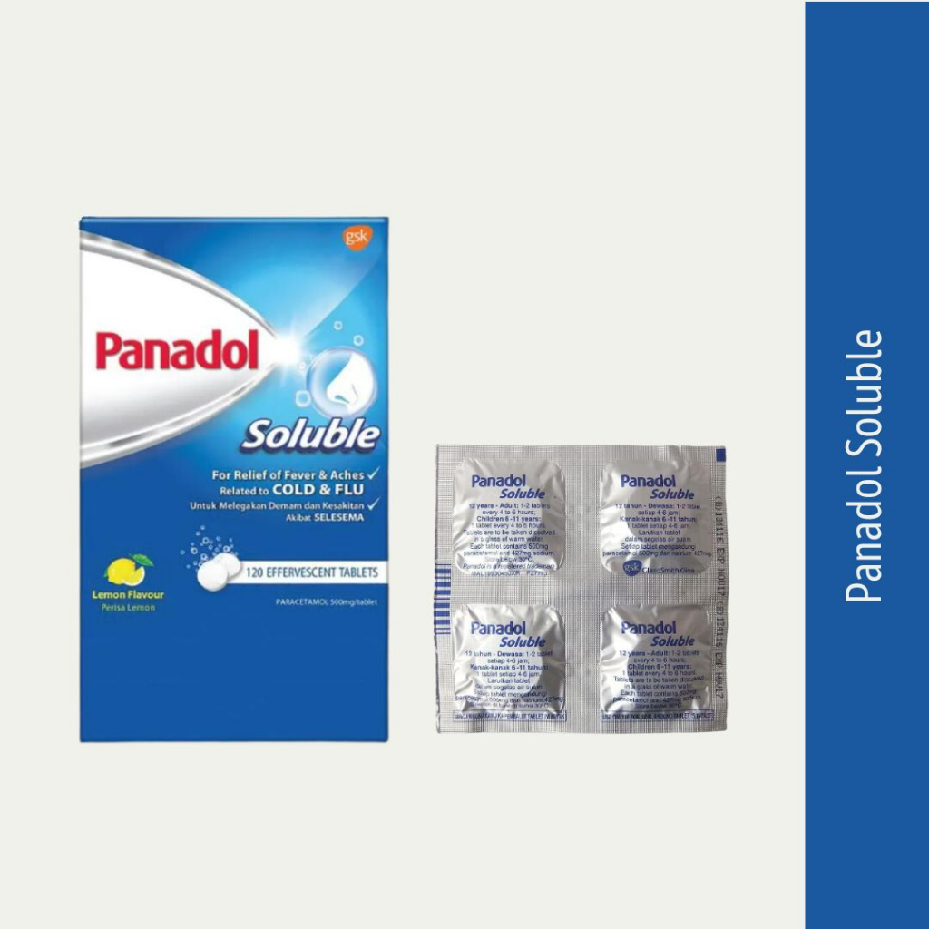 Panadol Soluble Lemon Paracetamol 500MG 30X4'S | Shopee Malaysia