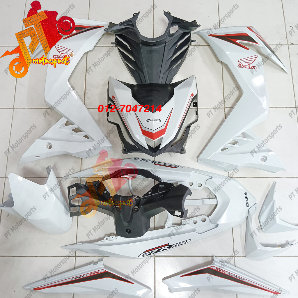 Honda Rs 150 Rs150 V1 V2 Cover Set GTR White Crystal Red Gtr Supra No 3 OEM | Shopee Malaysia