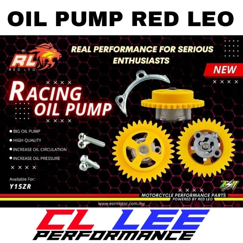 OIL PUMP RED LEO Y15ZR V1 V2 Y16ZR RS150 LC135 4S 5S W125 RACING TEBAL BODY Y15 Y16 LC4S OIL ...