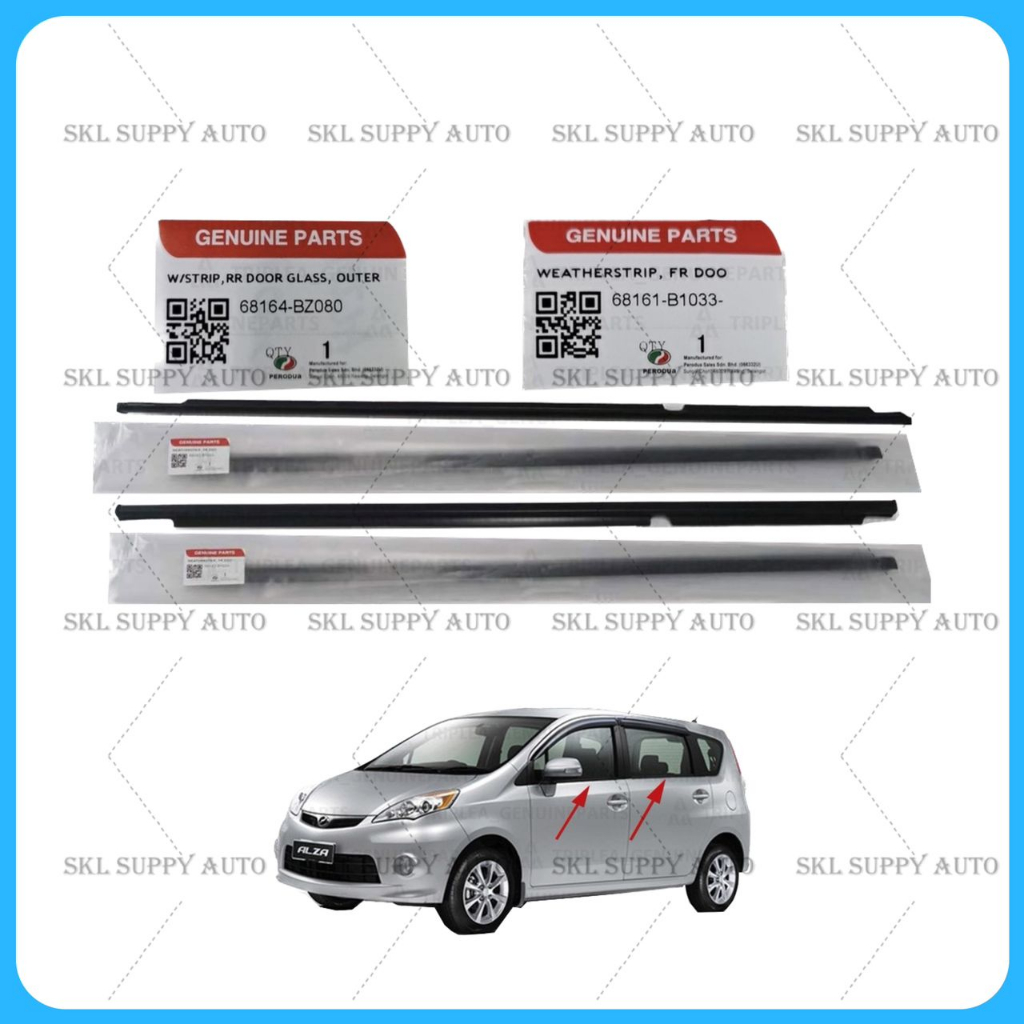 Perodua Alza Door Moulding Door Lining Rubber Outer Glass Window ...
