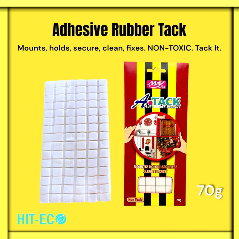 CNY ADHESIVE RUBBER TACKY PUTTY 70G mounts, holds, secures, cleans ...