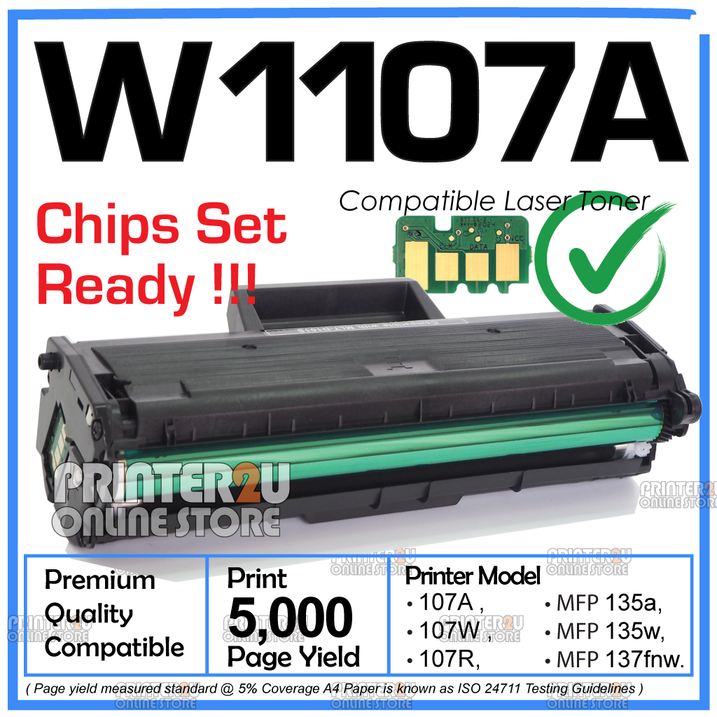 CHIP Ready 💥Compatible Cartridge for HP W1107A HP107A 1107 107A 107W ...