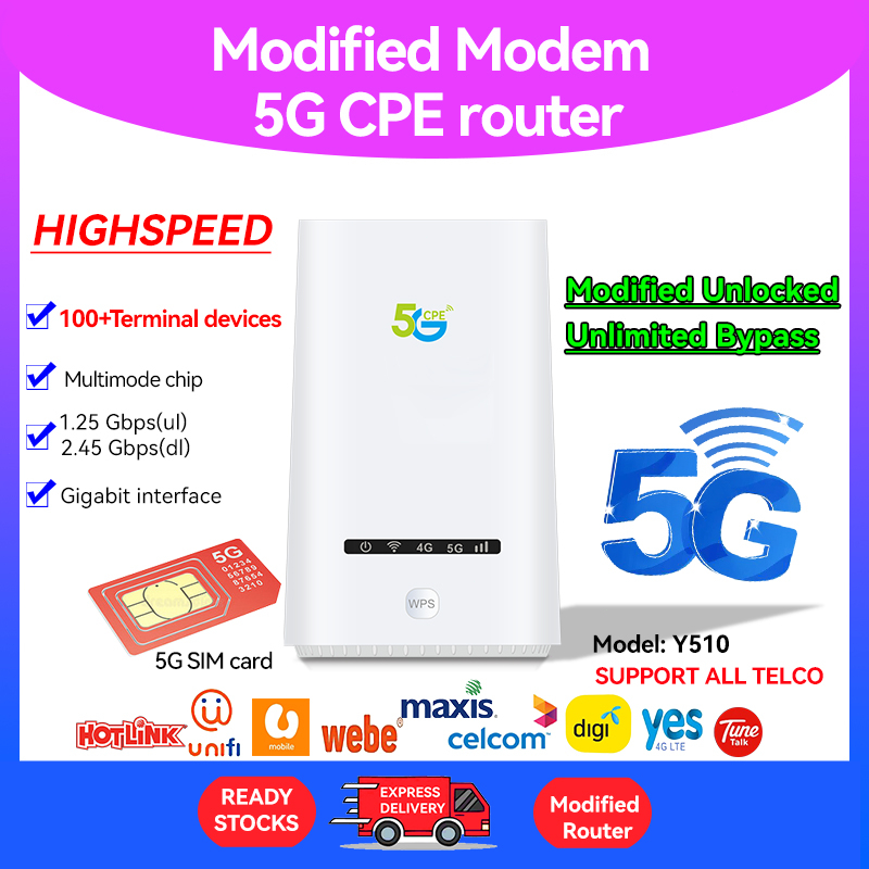 【MEFI】Y510E 5G CPE Router | High-Performance WiFi 6 | Maxis/Digi/Celcom ...