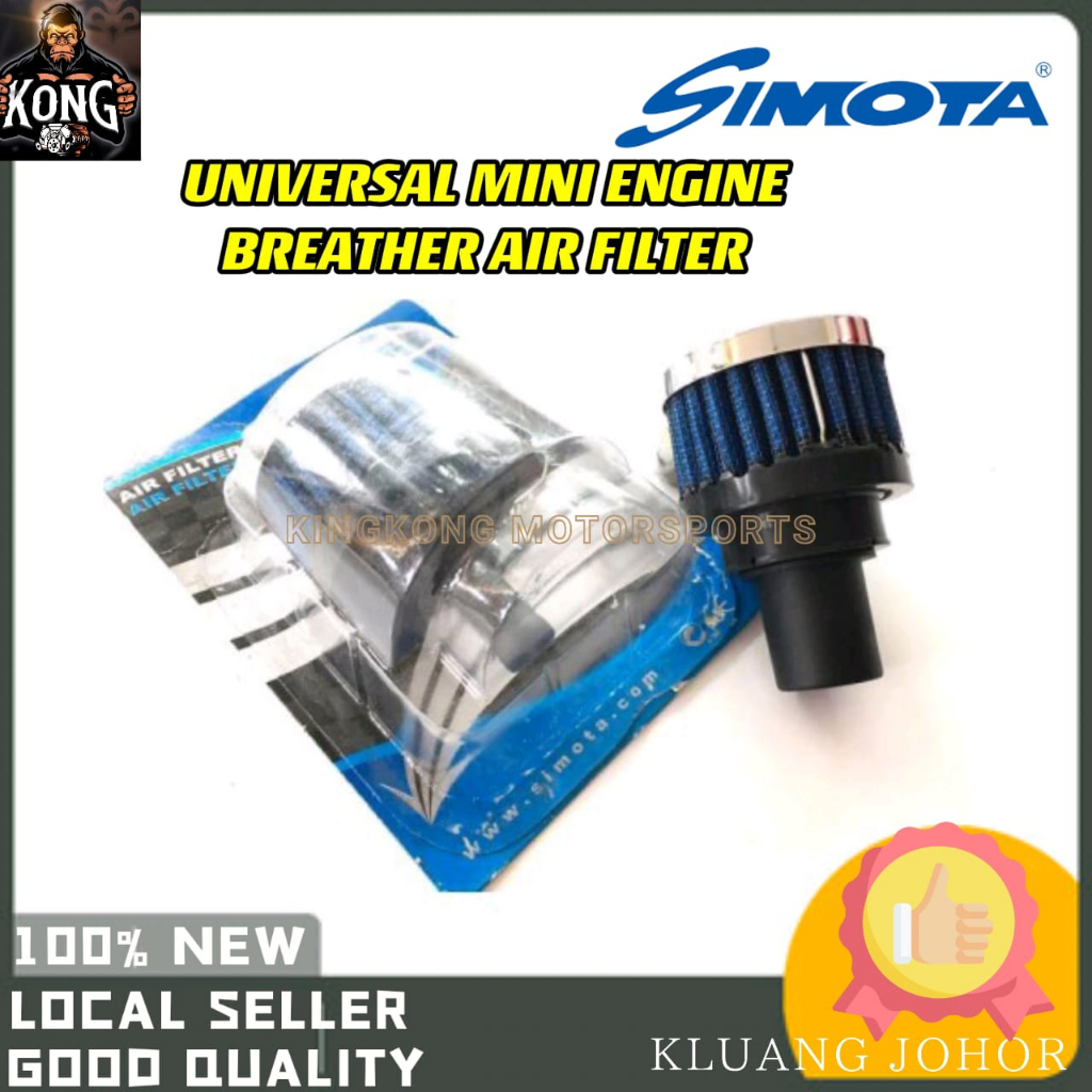 SIMOTA 100% GENUINE UNIVERSAL MINI ENGINE BREATHER AIR FILTER CRANKASE VENT BREATHER FILTER 0.5 ...
