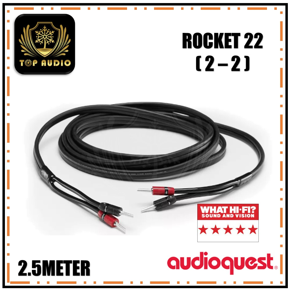 Audioquest Rocket 22 Speaker Cable ( 2.5 Meter X2 ) With SureGrip300 ...