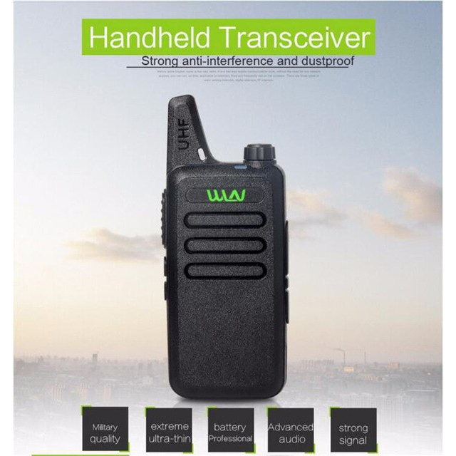 Portable Radio WLN KD-C1 Mini Wiress Walkie Talkie UHF Handheld Two Way ...