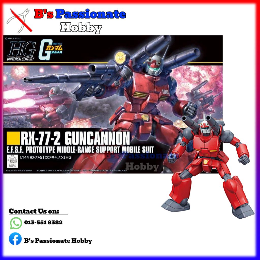 Bandai HGUC Guncannon Ready Stock!!! [Mobile Suit Gundam] | Shopee Malaysia