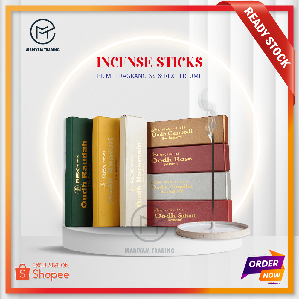 Prime Fragrances INCENSE STICKS OUDH ROSE/SULTAN/COMBODI/SANDAL ...