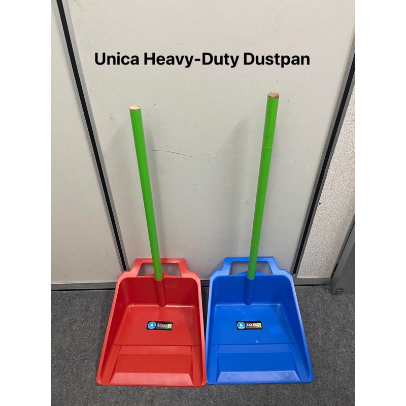 Unica Maxlife 1095 Heavy-Duty Plastic Dustpan With Wooden Handle ...