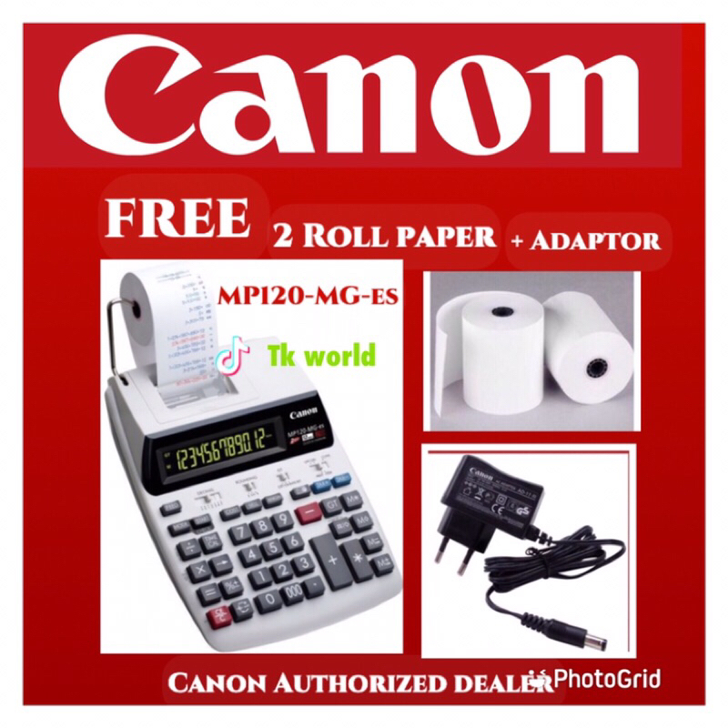 Canon MP 120MG-es Printing calculator free 2 roll paper | Shopee Malaysia