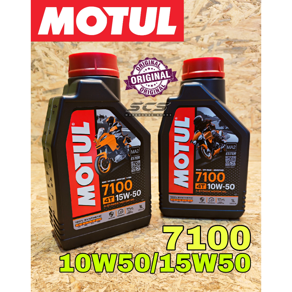 Minyak Hitam MOTUL 7100 Original ESTER Engine Oil 1 Liter 1L 10W50 ...