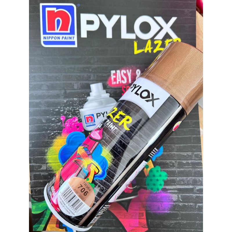Nippon Pylox Lazer spray tin 400cc/Solid/Matt Black/Clear/Metallic/Anti ...