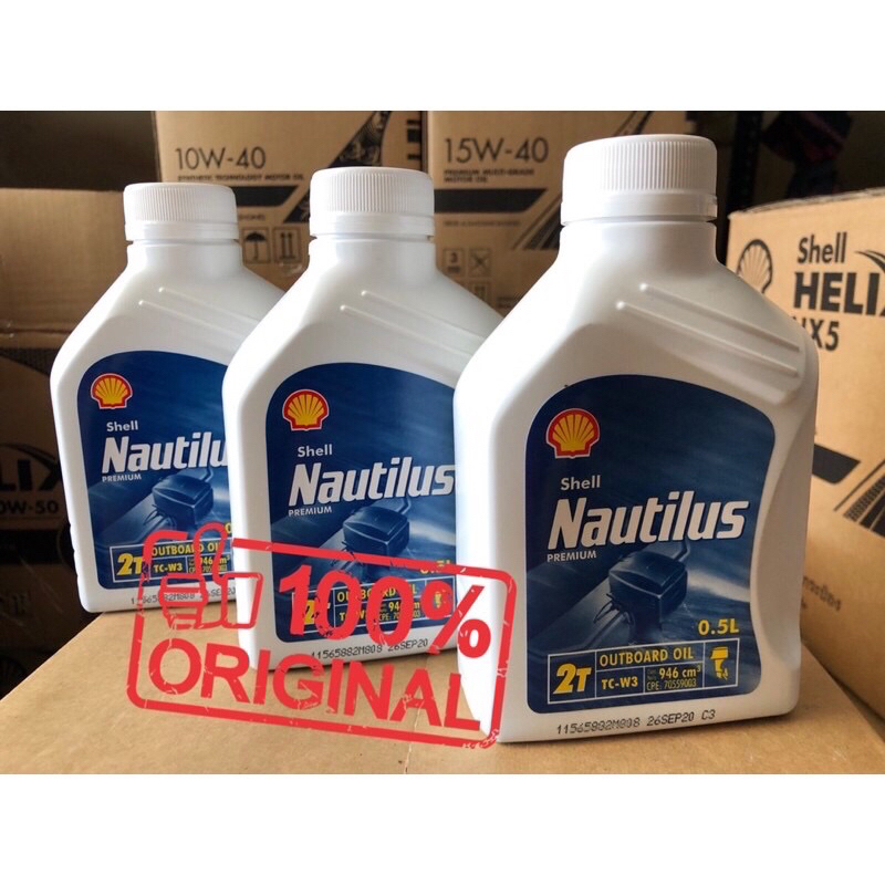Shell Nautilus Premium 2T boat 0.5 Liter Original Marine motorboat ...