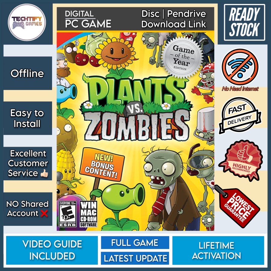 [PC Game] Plants VS Zombies Game Of The Year Edition - Offline [Disc ...