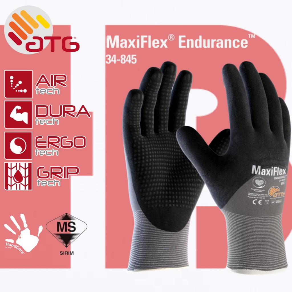 MAXIFLEX ENDURANCE SIRIM DOSH APPROVAL TOUCHSCREEN COMPATIBLE GLOVE ...