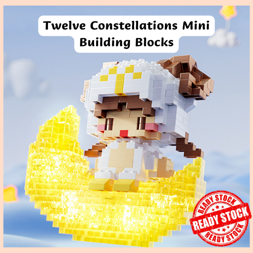 Cute Cartoon 12 Zodiac Signs Mini Puzzle Micro Building Blocks Children ...